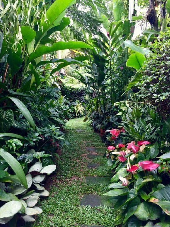 26 Tropical Backyard Garden Ideas that Bring Beautiful Landscape